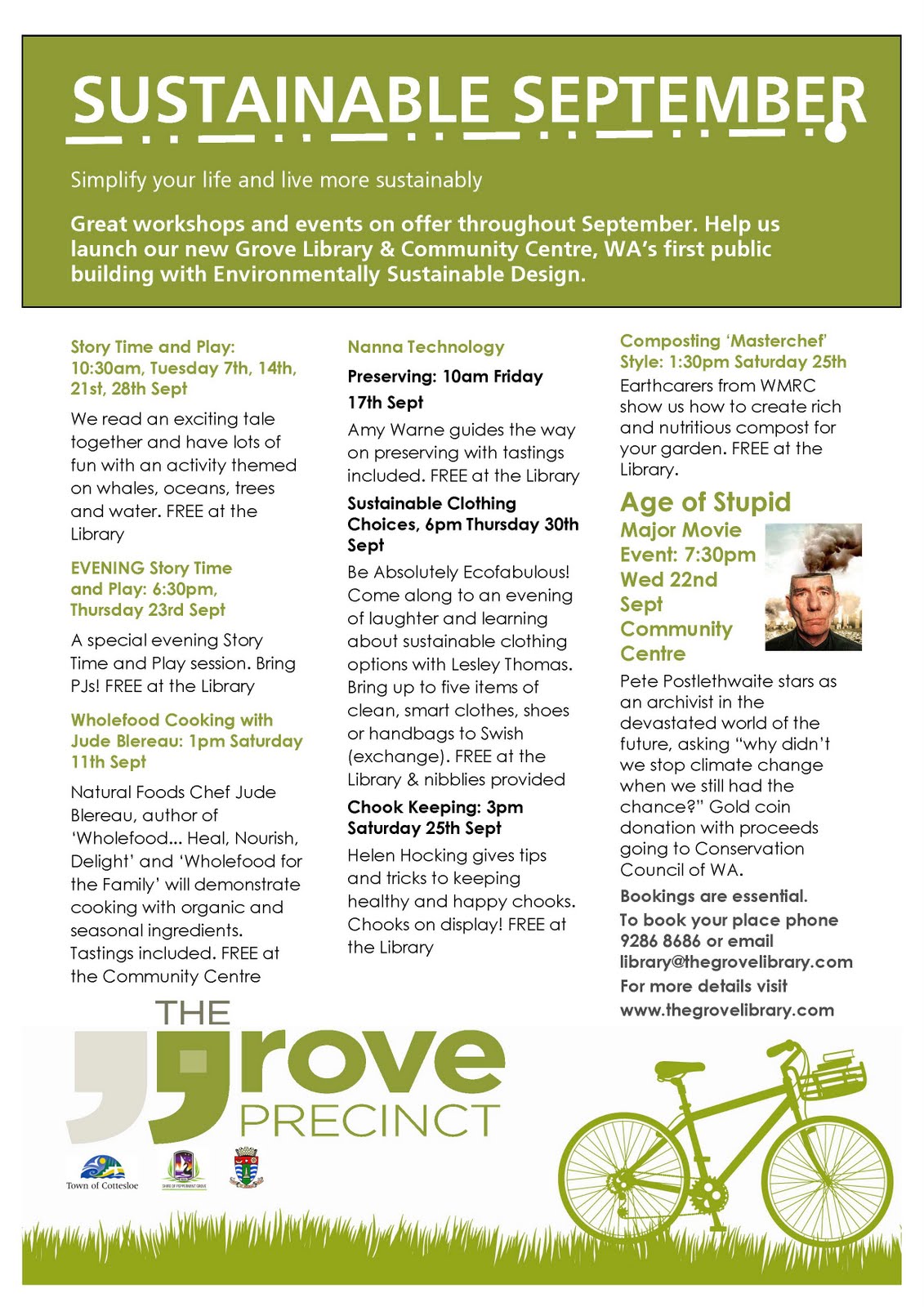 o2 Western Australia: Sustainable September at the Grove Library ...